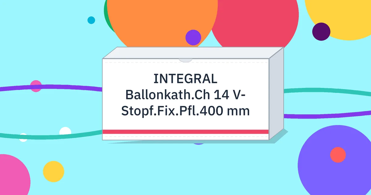 Symbolbild: Packung mit der Aufschrift INTEGRAL Ballonkath.Ch 14 V-Stopf.Fix.Pfl.400 mm (PZN 04027148) – Verfügbarkeit und Bezug in Apotheken in Frankfurt am Main
