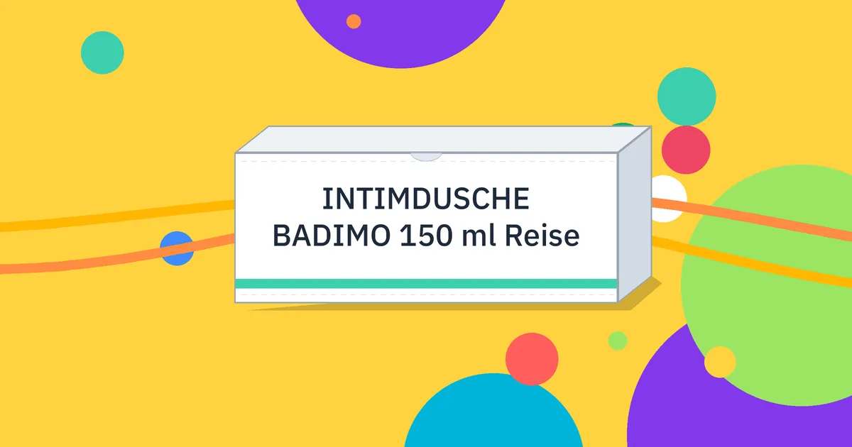 Symbolbild: Packung mit der Aufschrift INTIMDUSCHE BADIMO 150 ml Reise (PZN 11292075) – Verfügbarkeit und Bezug in Apotheken in Frankfurt am Main