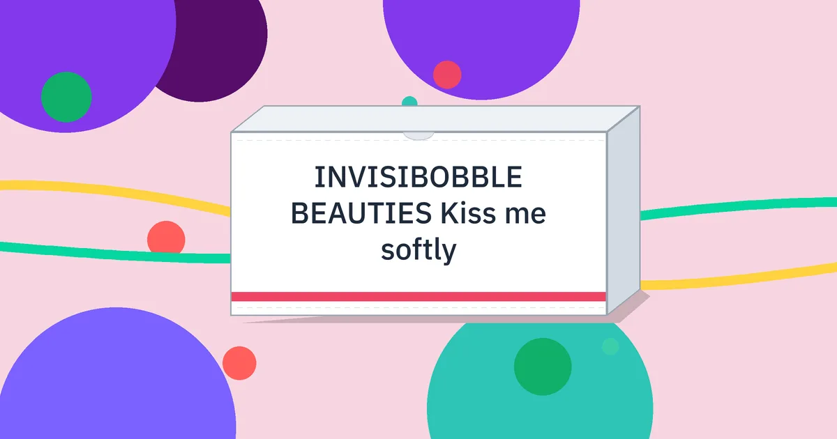 Symbolbild: Packung mit der Aufschrift INVISIBOBBLE BEAUTIES Kiss me softly (PZN 20383948) – Verfügbarkeit und Bezug in Apotheken in Frankfurt am Main