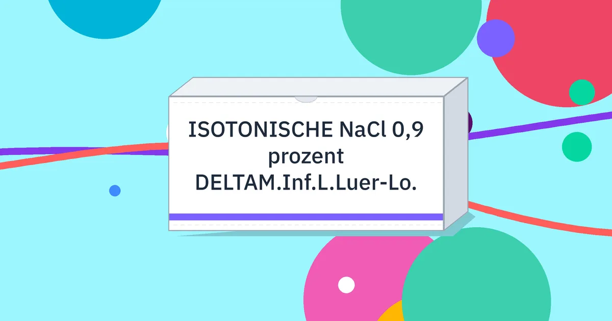 Symbolbild: Packung mit der Aufschrift ISOTONISCHE NaCl 0,9 prozent DELTAM.Inf.L.Luer-Lo. (PZN 14054301) – Verfügbarkeit und Bezug in Apotheken in Frankfurt am Main