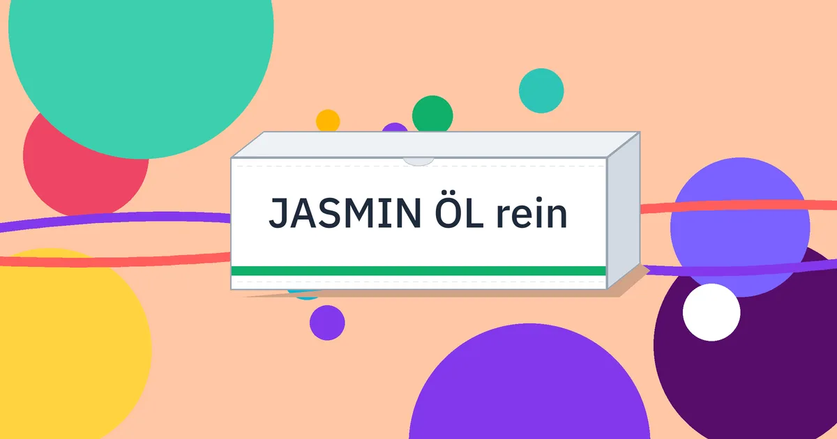 Symbolbild: Packung mit der Aufschrift JASMIN ÖL rein (PZN 00680242) – Verfügbarkeit und Bezug in Apotheken in Frankfurt am Main