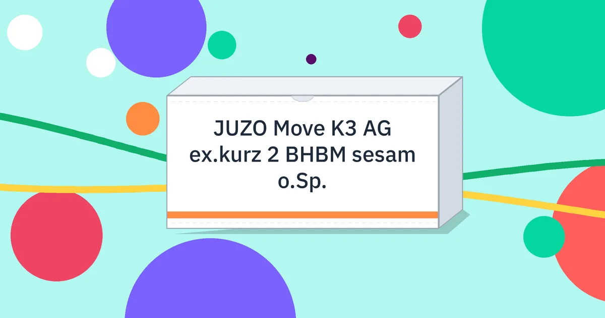 Symbolbild: Packung mit der Aufschrift JUZO Move K3 AG ex.kurz 2 BHBM sesam o.Sp. (PZN 18586035) – Verfügbarkeit und Bezug in Apotheken in Frankfurt am Main