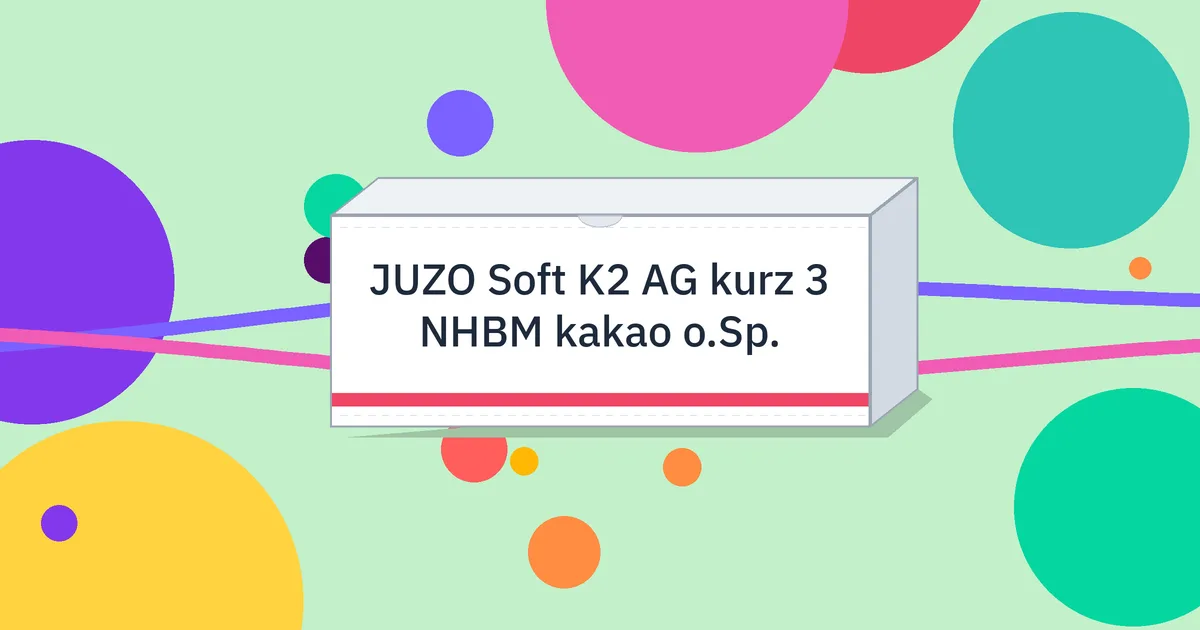 Symbolbild: Packung mit der Aufschrift JUZO Soft K2 AG kurz 3 NHBM kakao o.Sp. (PZN 14998203) – Verfügbarkeit und Bezug in Apotheken in Frankfurt am Main
