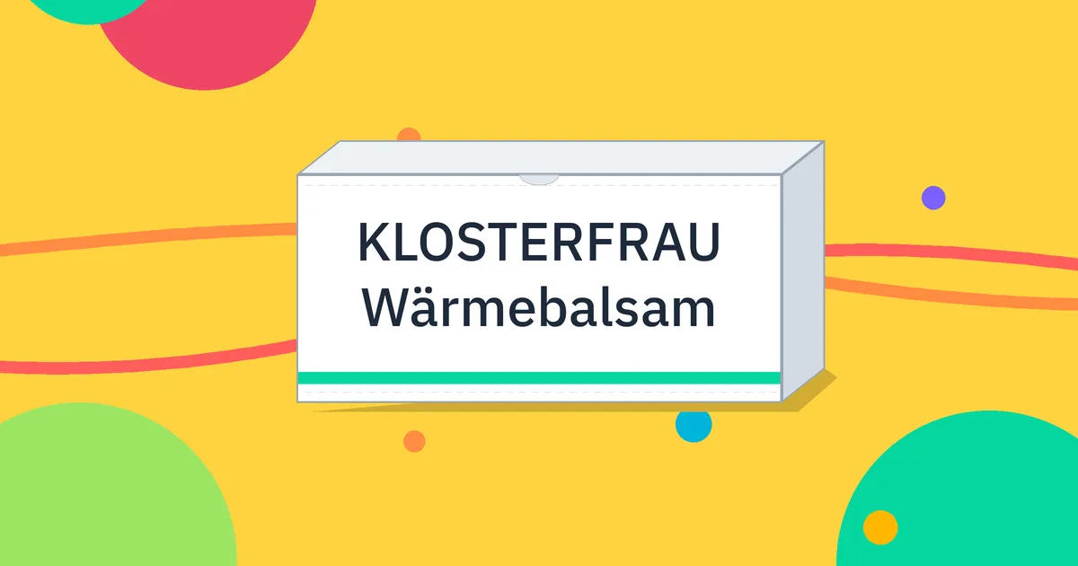 Symbolbild: Packung mit der Aufschrift KLOSTERFRAU Wärmebalsam (PZN 19237101) – Verfügbarkeit und Bezug in Apotheken in Frankfurt am Main