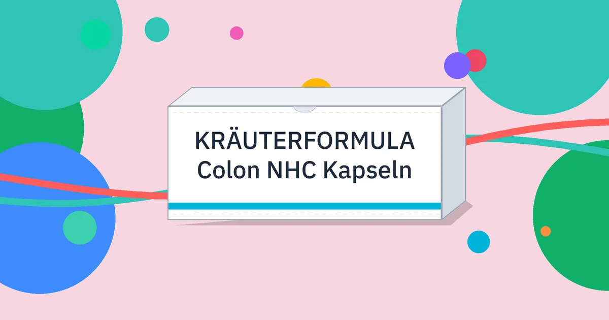 Symbolbild: Packung mit der Aufschrift KRÄUTERFORMULA Colon NHC Kapseln (PZN 00766222) – Verfügbarkeit und Bezug in Apotheken in Frankfurt am Main