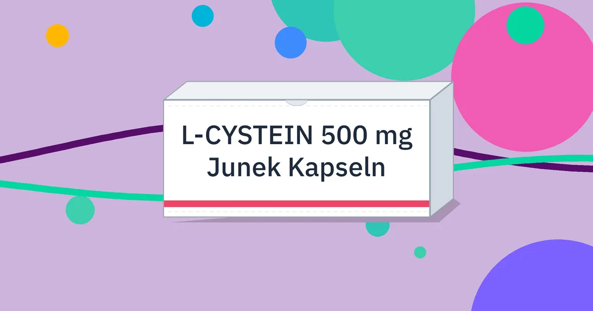 Symbolbild: Packung mit der Aufschrift L-CYSTEIN 500 mg Junek Kapseln (PZN 00132807) – Verfügbarkeit und Bezug in Apotheken in Frankfurt am Main