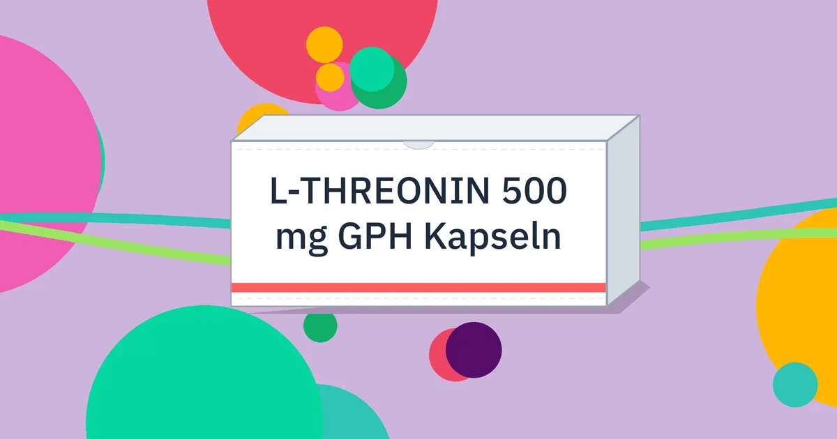 Symbolbild: Packung mit der Aufschrift L-THREONIN 500 mg GPH Kapseln (PZN 09918768) – Verfügbarkeit und Bezug in Apotheken in Frankfurt am Main