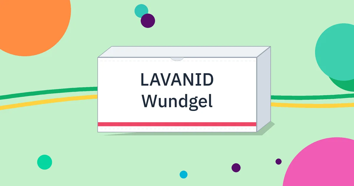 Symbolbild: Packung mit der Aufschrift LAVANID Wundgel (PZN 02078785) – Verfügbarkeit und Bezug in Apotheken in Frankfurt am Main