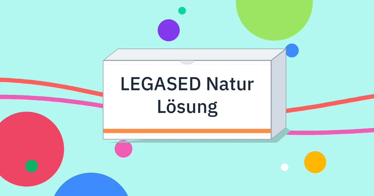 Symbolbild: Packung mit der Aufschrift LEGASED Natur Lösung (PZN 04406325) – Verfügbarkeit und Bezug in Apotheken in Frankfurt am Main