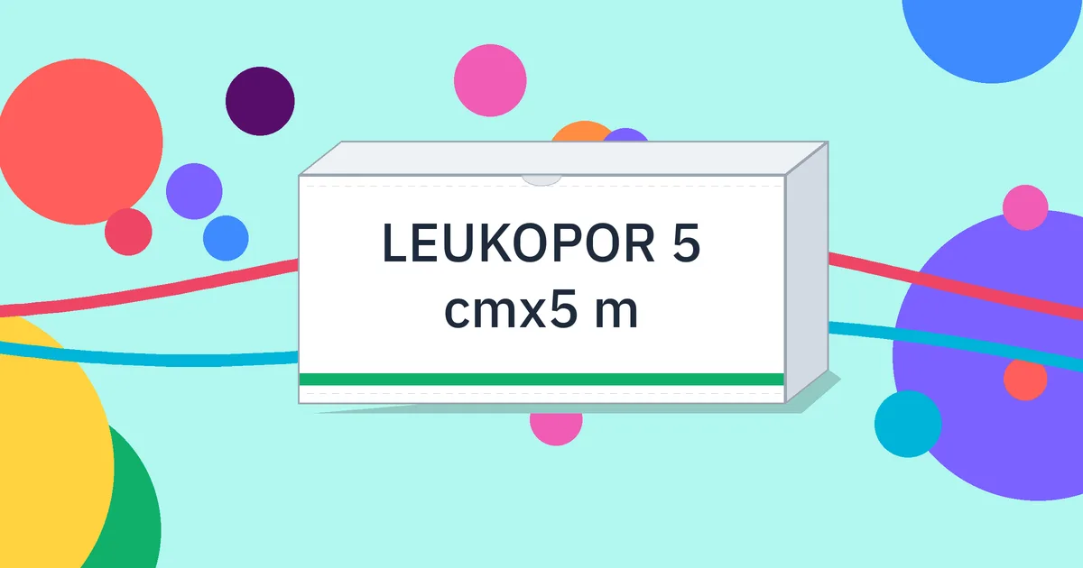 Symbolbild: Packung mit der Aufschrift LEUKOPOR 5 cmx5 m (PZN 05898046) – Verfügbarkeit und Bezug in Apotheken in Frankfurt am Main