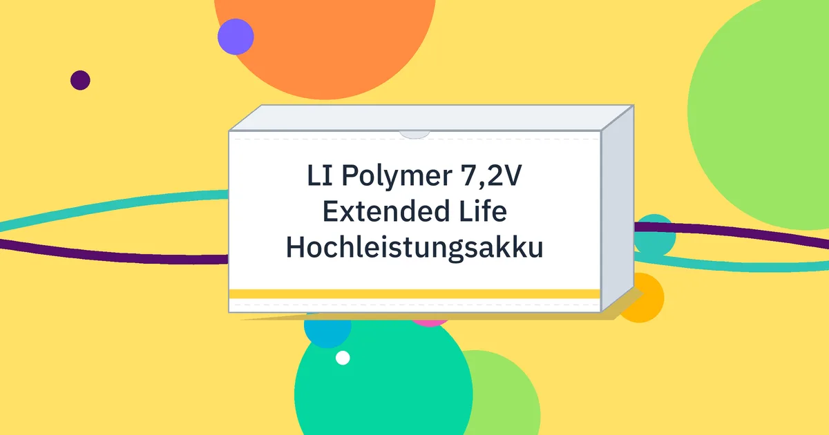Symbolbild: Packung mit der Aufschrift LI Polymer 7,2V Extended Life Hochleistungsakku (PZN 06142698) – Verfügbarkeit und Bezug in Apotheken in Frankfurt am Main