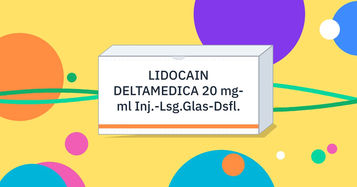 Symbolbild: Packung mit der Aufschrift LIDOCAIN DELTAMEDICA 20 mg-ml Inj.-Lsg.Glas-Dsfl. (PZN 09273857) – Verfügbarkeit und Bezug in Apotheken in Frankfurt am Main