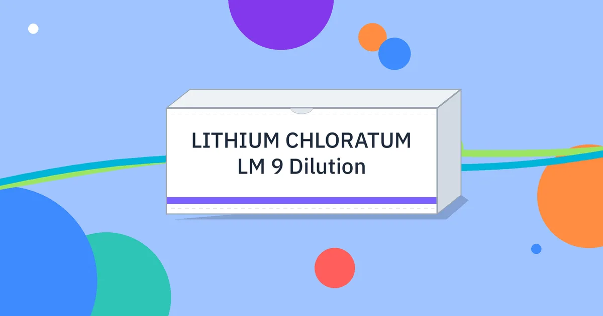 Symbolbild: Packung mit der Aufschrift LITHIUM CHLORATUM LM 9 Dilution (PZN 12931979) – Verfügbarkeit und Bezug in Apotheken in Frankfurt am Main