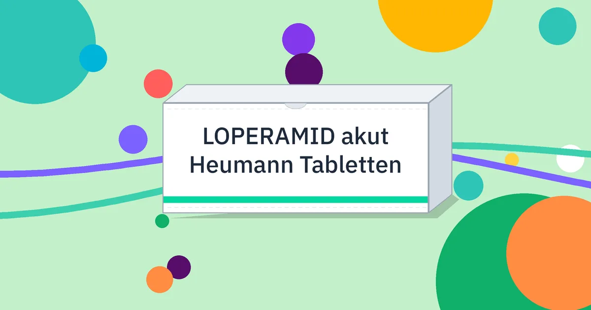Symbolbild: Packung mit der Aufschrift LOPERAMID akut Heumann Tabletten (PZN 04633535) – Verfügbarkeit und Bezug in Apotheken in Frankfurt am Main