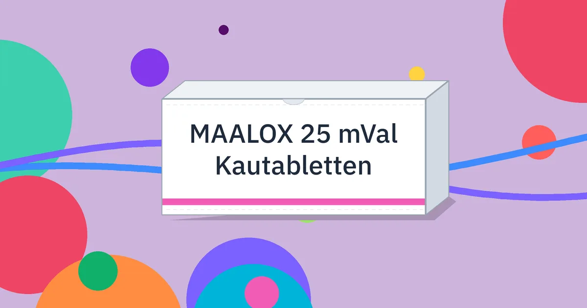 Symbolbild: Packung mit der Aufschrift MAALOX 25 mVal Kautabletten (PZN 00246505) – Verfügbarkeit und Bezug in Apotheken in Frankfurt am Main