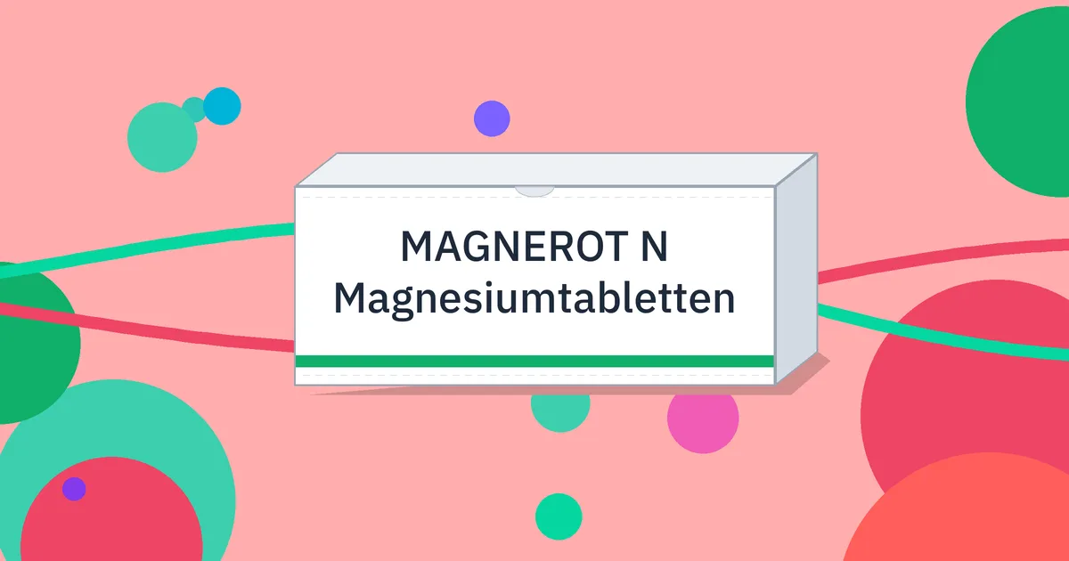 Symbolbild: Packung mit der Aufschrift MAGNEROT N Magnesiumtabletten (PZN 06963337) – Verfügbarkeit und Bezug in Apotheken in Frankfurt am Main
