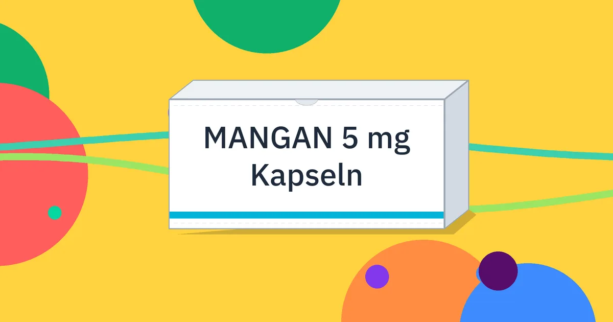 Symbolbild: Packung mit der Aufschrift MANGAN 5 mg Kapseln (PZN 10708102) – Verfügbarkeit und Bezug in Apotheken in Frankfurt am Main