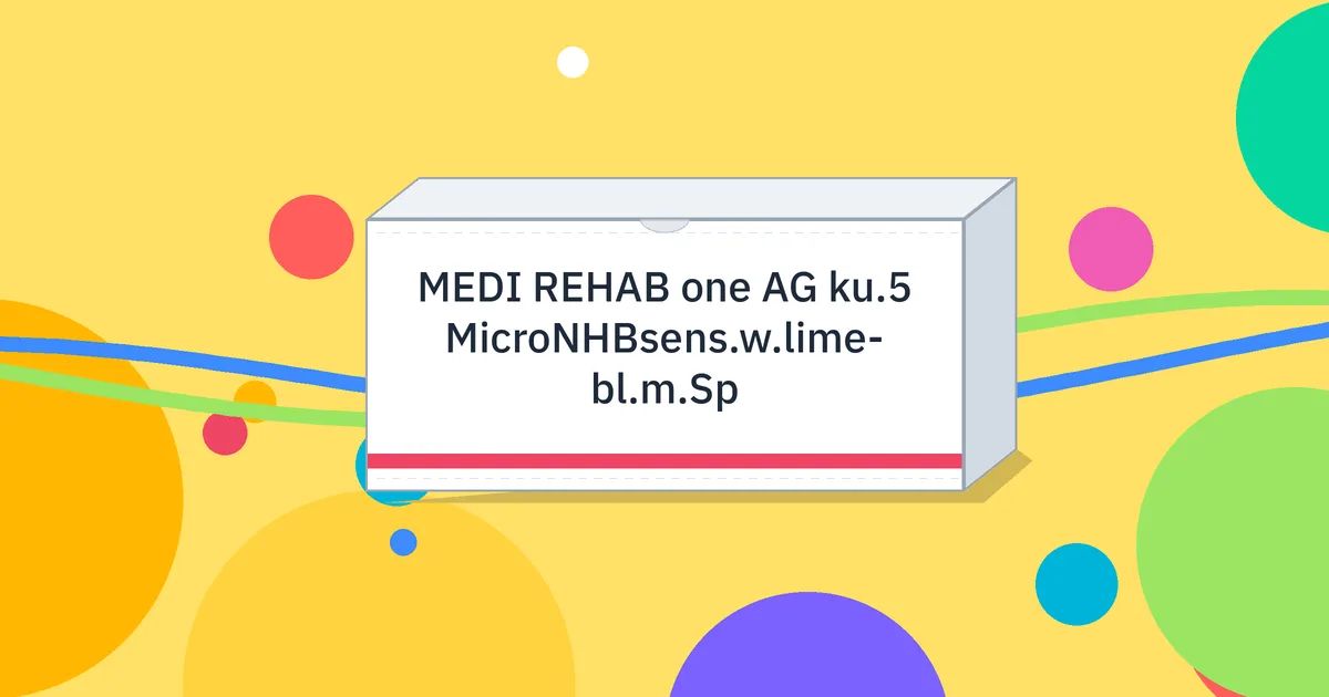 Symbolbild: Packung mit der Aufschrift MEDI REHAB one AG ku.5 MicroNHBsens.w.lime-bl.m.Sp (PZN 18898326) – Verfügbarkeit und Bezug in Apotheken in Frankfurt am Main