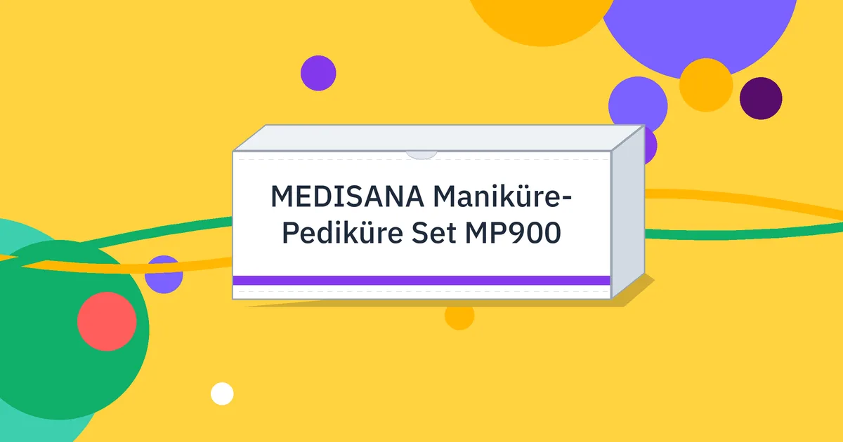 Symbolbild: Packung mit der Aufschrift MEDISANA Maniküre-Pediküre Set MP900 (PZN 20798974) – Verfügbarkeit und Bezug in Apotheken in Frankfurt am Main