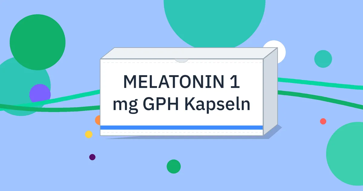 Symbolbild: Packung mit der Aufschrift MELATONIN 1 mg GPH Kapseln (PZN 09915681) – Verfügbarkeit und Bezug in Apotheken in Frankfurt am Main