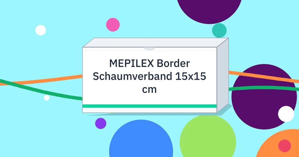 Symbolbild: Packung mit der Aufschrift MEPILEX Border Schaumverband 15x15 cm (PZN 09178018) – Verfügbarkeit und Bezug in Apotheken in Frankfurt am Main