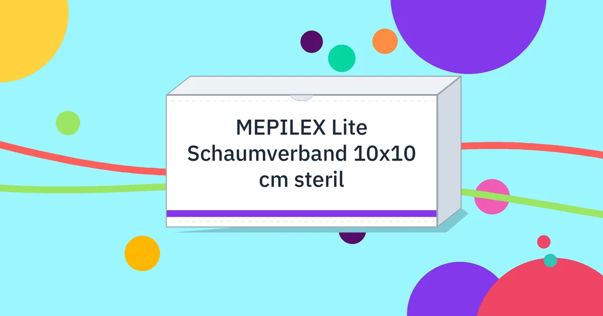 Symbolbild: Packung mit der Aufschrift MEPILEX Lite Schaumverband 10x10 cm steril (PZN 19702325) – Verfügbarkeit und Bezug in Apotheken in Frankfurt am Main