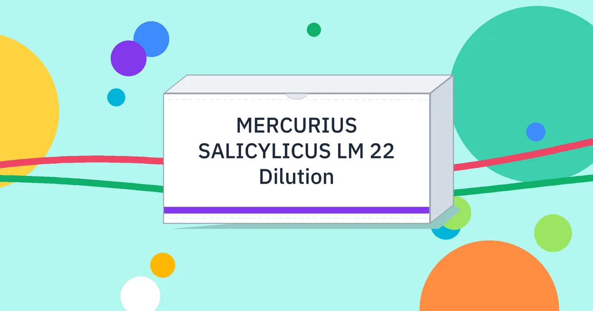 Symbolbild: Packung mit der Aufschrift MERCURIUS SALICYLICUS LM 22 Dilution (PZN 12953751) – Verfügbarkeit und Bezug in Apotheken in Frankfurt am Main
