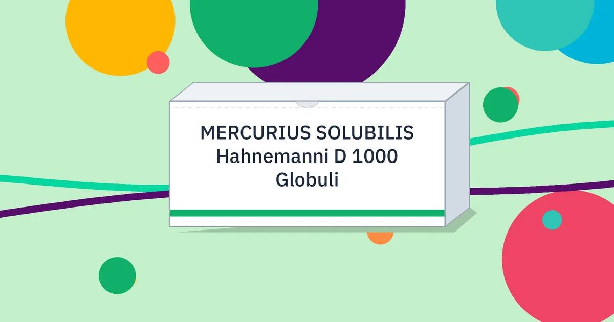 Symbolbild: Packung mit der Aufschrift MERCURIUS SOLUBILIS Hahnemanni D 1000 Globuli (PZN 07174312) – Verfügbarkeit und Bezug in Apotheken in Frankfurt am Main