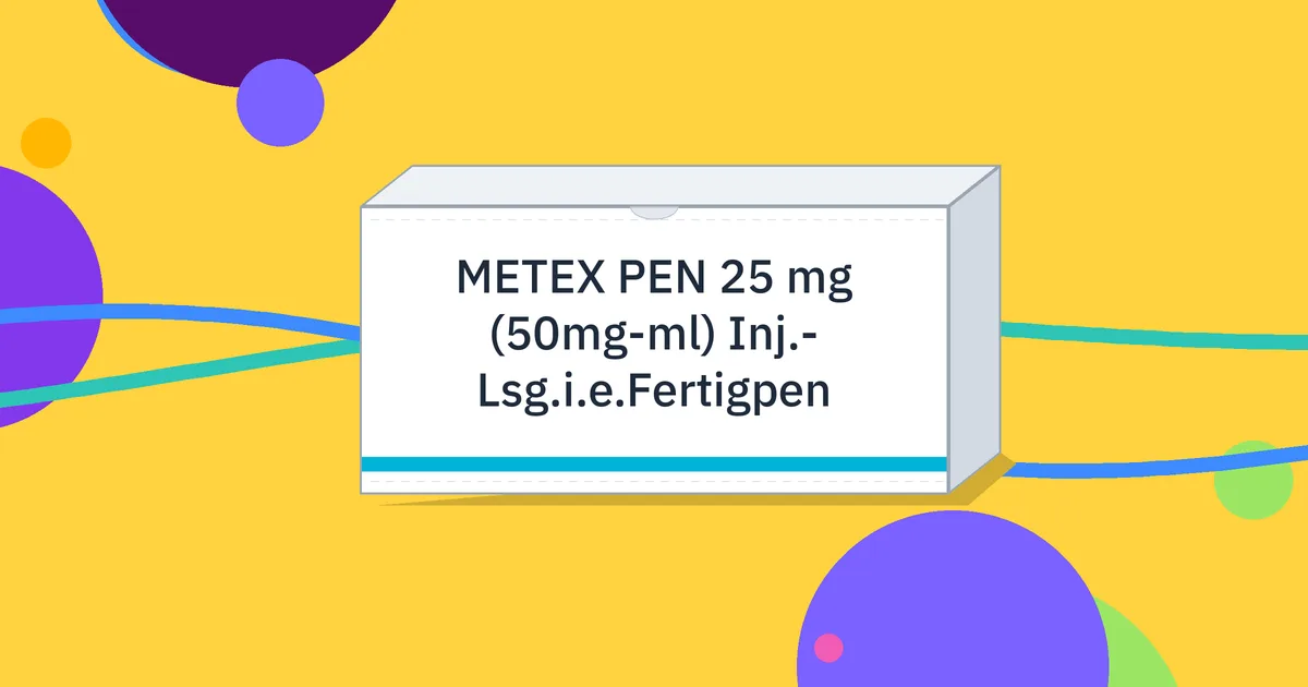 Symbolbild: Packung mit der Aufschrift METEX PEN 25 mg (50mg-ml) Inj.-Lsg.i.e.Fertigpen (PZN 09668432) – Verfügbarkeit und Bezug in Apotheken in Frankfurt am Main