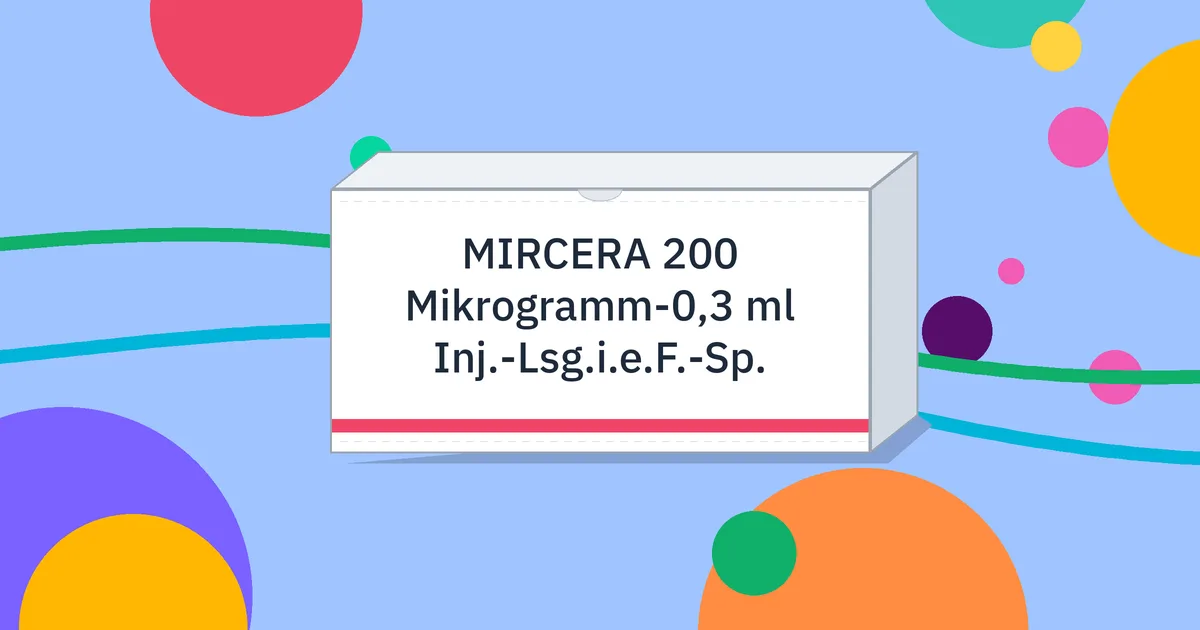 Symbolbild: Packung mit der Aufschrift MIRCERA 200 Mikrogramm-0,3 ml Inj.-Lsg.i.e.F.-Sp. (PZN 04761368) – Verfügbarkeit und Bezug in Apotheken in Frankfurt am Main