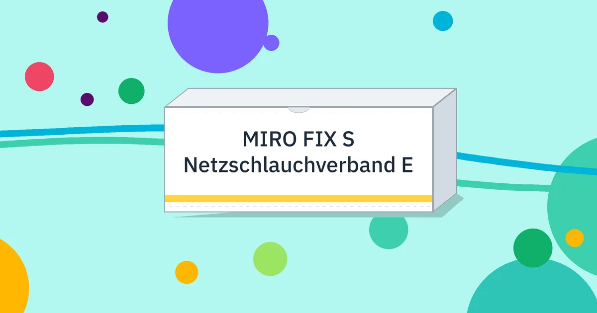 Symbolbild: Packung mit der Aufschrift MIRO FIX S Netzschlauchverband E (PZN 07350499) – Verfügbarkeit und Bezug in Apotheken in Frankfurt am Main