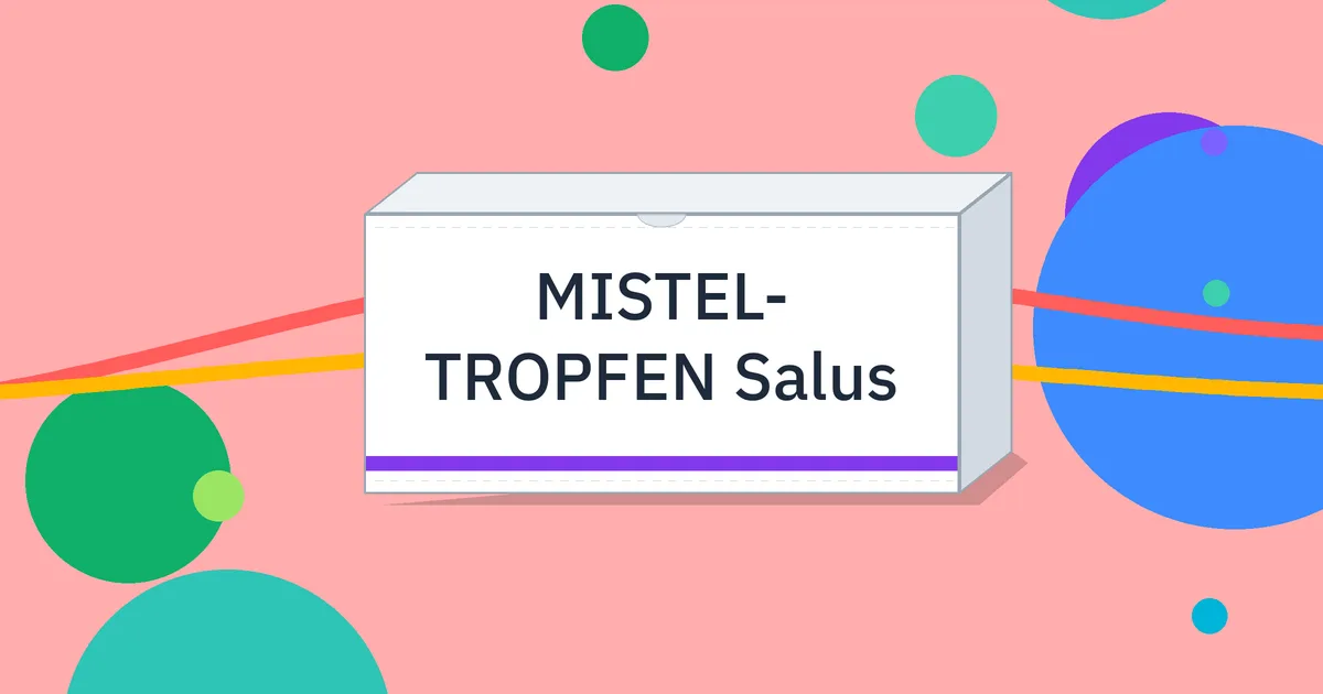 Symbolbild: Packung mit der Aufschrift MISTEL-TROPFEN Salus (PZN 07625482) – Verfügbarkeit und Bezug in Apotheken in Frankfurt am Main