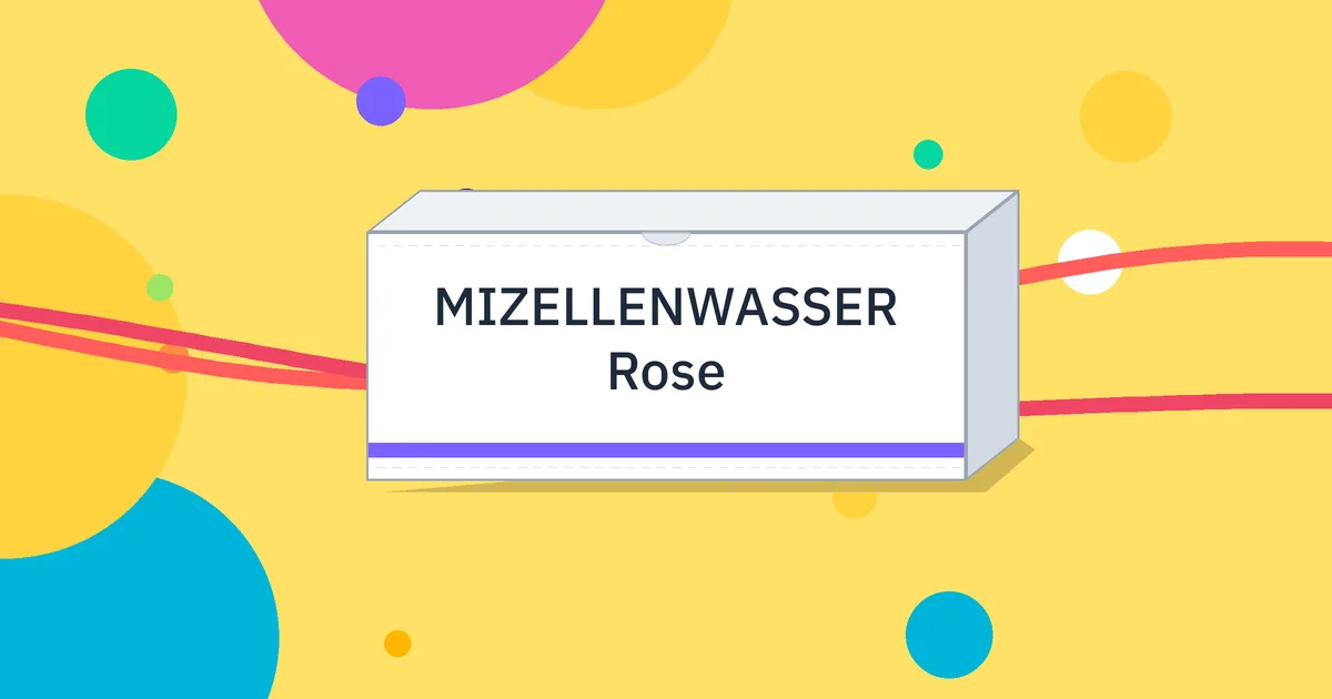 Symbolbild: Packung mit der Aufschrift MIZELLENWASSER Rose (PZN 20341849) – Verfügbarkeit und Bezug in Apotheken in Frankfurt am Main