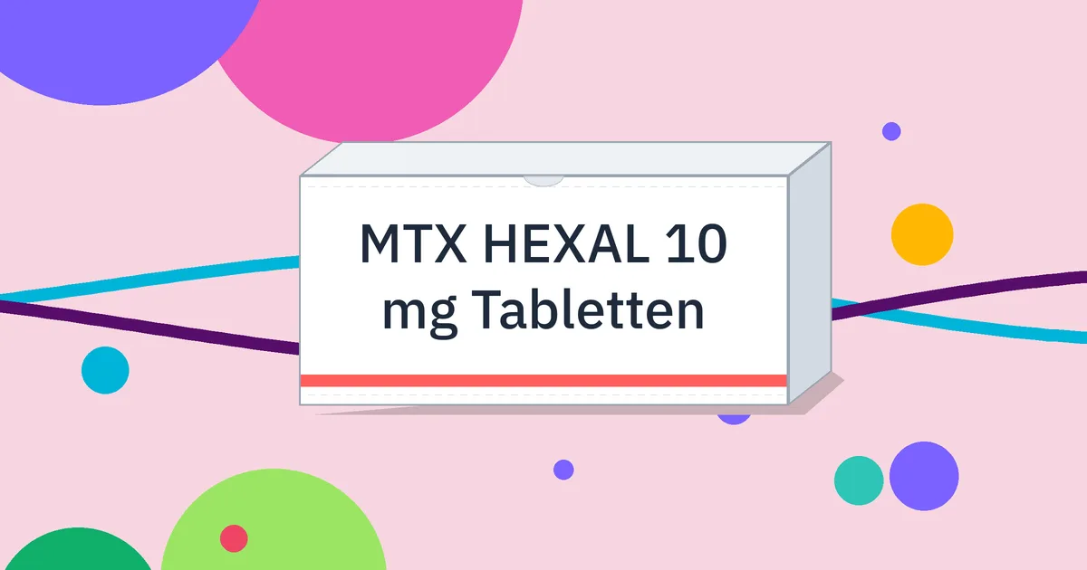 Symbolbild: Packung mit der Aufschrift MTX HEXAL 10 mg Tabletten (PZN 04939139) – Verfügbarkeit und Bezug in Apotheken in Frankfurt am Main