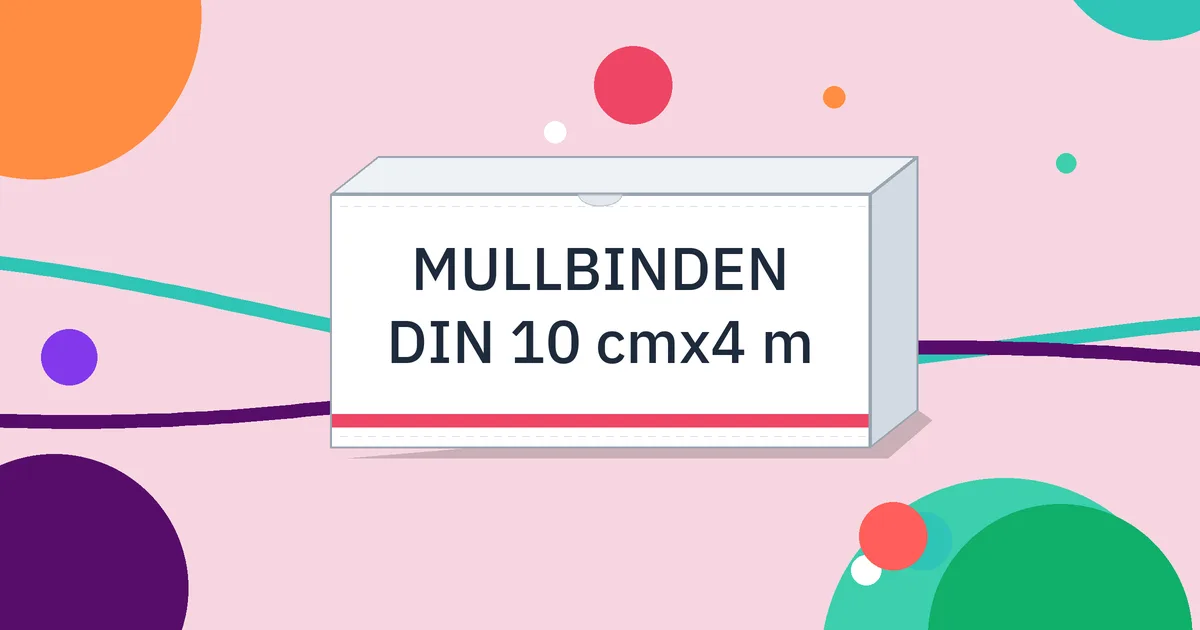 Symbolbild: Packung mit der Aufschrift MULLBINDEN DIN 10 cmx4 m (PZN 01720647) – Verfügbarkeit und Bezug in Apotheken in Frankfurt am Main