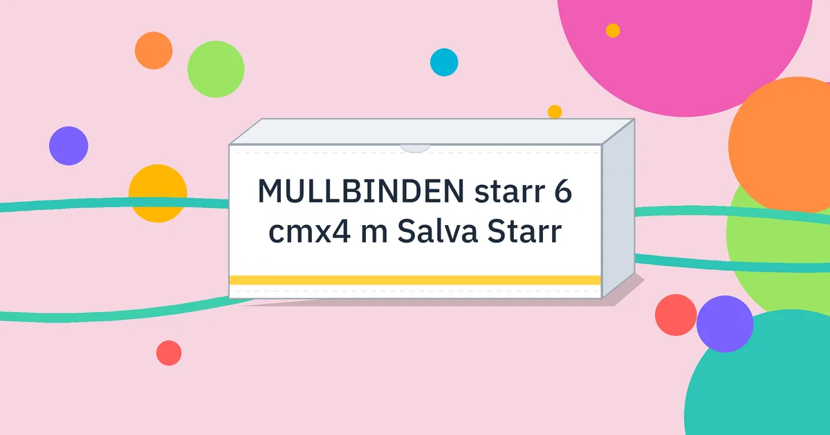 Symbolbild: Packung mit der Aufschrift MULLBINDEN starr 6 cmx4 m Salva Starr (PZN 10350899) – Verfügbarkeit und Bezug in Apotheken in Frankfurt am Main