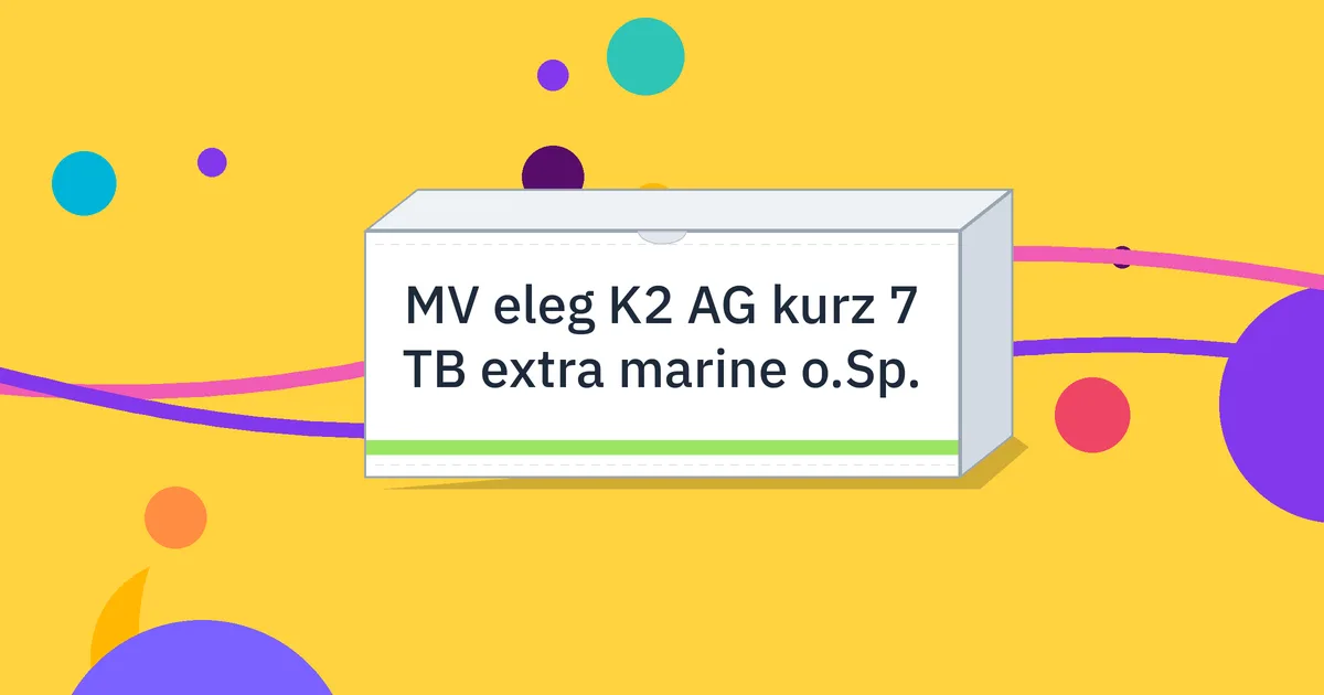 Symbolbild: Packung mit der Aufschrift MV eleg K2 AG kurz 7 TB extra marine o.Sp. (PZN 14605847) – Verfügbarkeit und Bezug in Apotheken in Frankfurt am Main