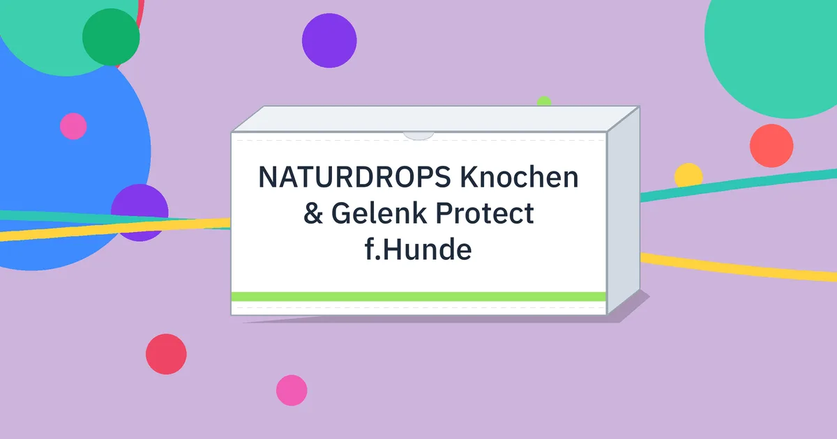Symbolbild: Packung mit der Aufschrift NATURDROPS Knochen & Gelenk Protect f.Hunde (PZN 19992085) – Verfügbarkeit und Bezug in Apotheken in Frankfurt am Main