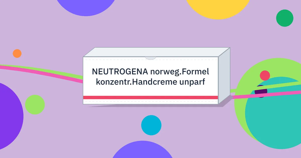 Symbolbild: Packung mit der Aufschrift NEUTROGENA norweg.Formel konzentr.Handcreme unparf (PZN 18333742) – Verfügbarkeit und Bezug in Apotheken in Frankfurt am Main