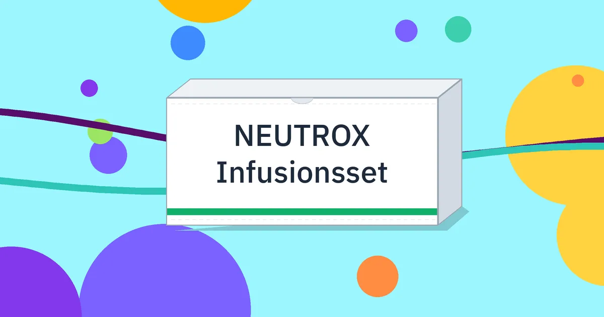 Symbolbild: Packung mit der Aufschrift NEUTROX Infusionsset (PZN 15560874) – Verfügbarkeit und Bezug in Apotheken in Frankfurt am Main