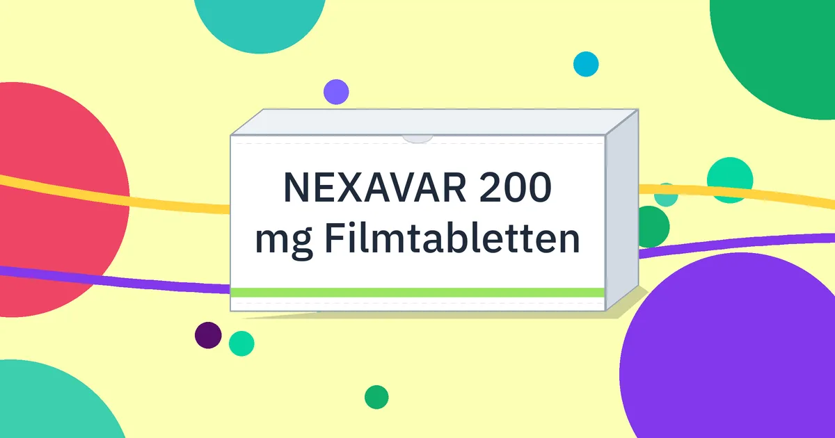 Symbolbild: Packung mit der Aufschrift NEXAVAR 200 mg Filmtabletten (PZN 15227896) – Verfügbarkeit und Bezug in Apotheken in Frankfurt am Main