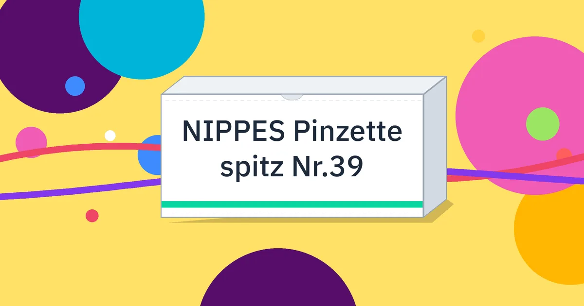 Symbolbild: Packung mit der Aufschrift NIPPES Pinzette spitz Nr.39 (PZN 01653247) – Verfügbarkeit und Bezug in Apotheken in Frankfurt am Main