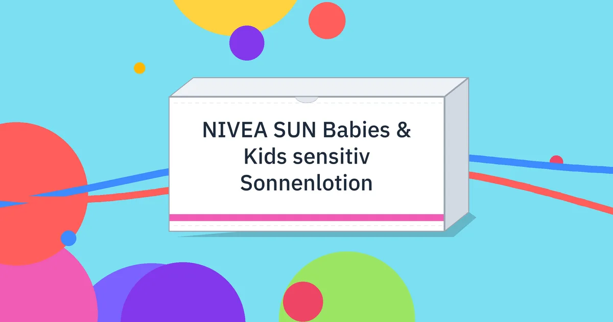 Symbolbild: Packung mit der Aufschrift NIVEA SUN Babies & Kids sensitiv Sonnenlotion (PZN 20723373) – Verfügbarkeit und Bezug in Apotheken in Frankfurt am Main
