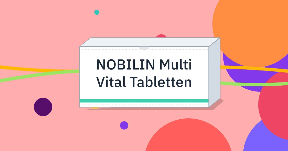 Symbolbild: Packung mit der Aufschrift NOBILIN Multi Vital Tabletten (PZN 05102946) – Verfügbarkeit und Bezug in Apotheken in Frankfurt am Main