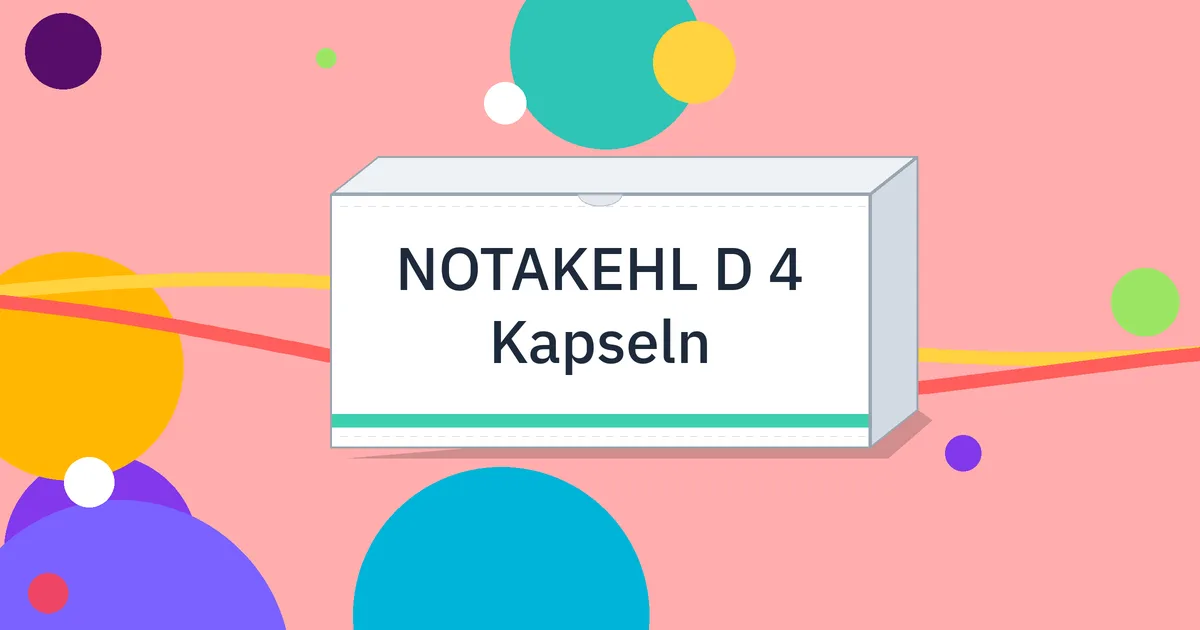 Symbolbild: Packung mit der Aufschrift NOTAKEHL D 4 Kapseln (PZN 04383239) – Verfügbarkeit und Bezug in Apotheken in Frankfurt am Main