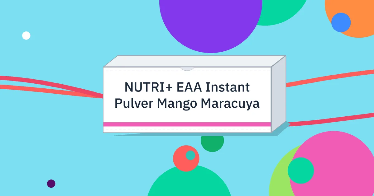 Symbolbild: Packung mit der Aufschrift NUTRI+ EAA Instant Pulver Mango Maracuya (PZN 19670631) – Verfügbarkeit und Bezug in Apotheken in Frankfurt am Main