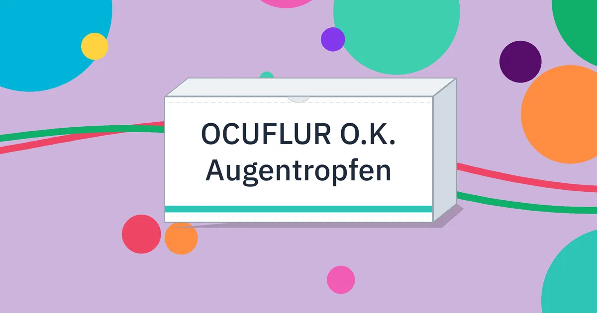 Symbolbild: Packung mit der Aufschrift OCUFLUR O.K. Augentropfen (PZN 06177283) – Verfügbarkeit und Bezug in Apotheken in Frankfurt am Main