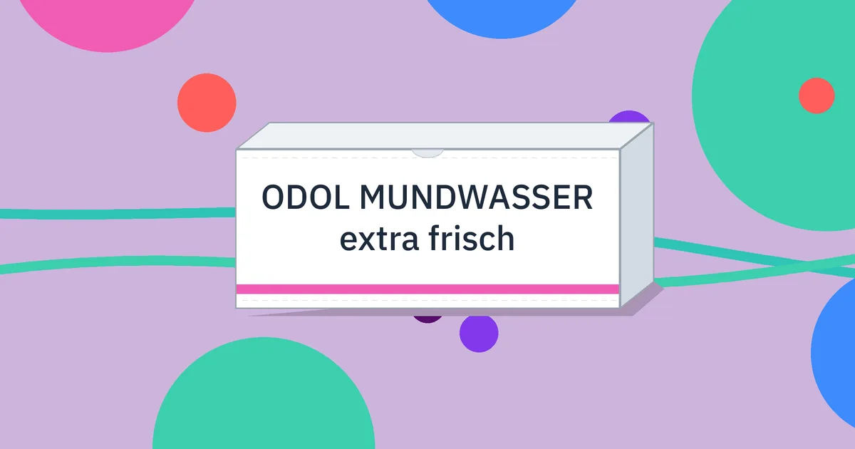 Symbolbild: Packung mit der Aufschrift ODOL MUNDWASSER extra frisch (PZN 19827601) – Verfügbarkeit und Bezug in Apotheken in Frankfurt am Main