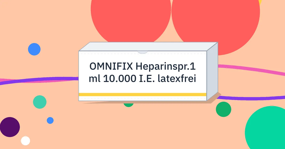 Symbolbild: Packung mit der Aufschrift OMNIFIX Heparinspr.1 ml 10.000 I.E. latexfrei (PZN 00569898) – Verfügbarkeit und Bezug in Apotheken in Frankfurt am Main