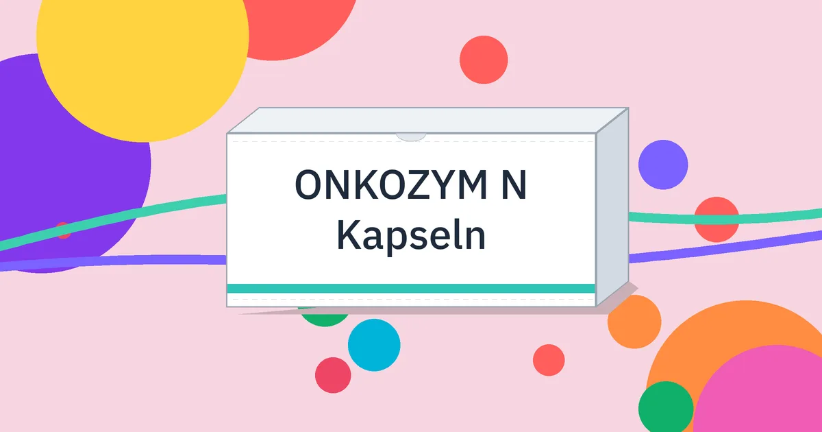 Symbolbild: Packung mit der Aufschrift ONKOZYM N Kapseln (PZN 19113847) – Verfügbarkeit und Bezug in Apotheken in Frankfurt am Main